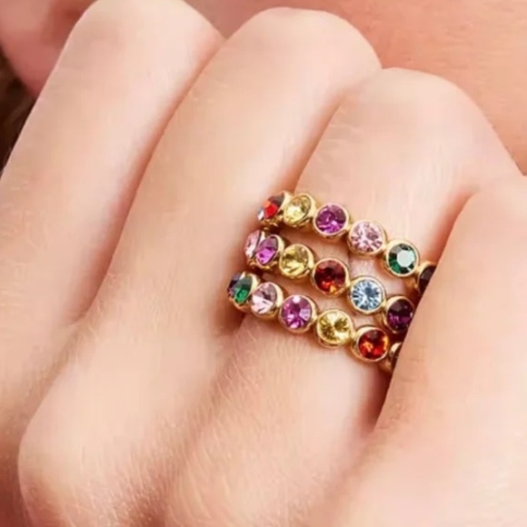 kate spade | Jewelry | Kate Spade On The Dot Stacking Rings New Size 7 ...